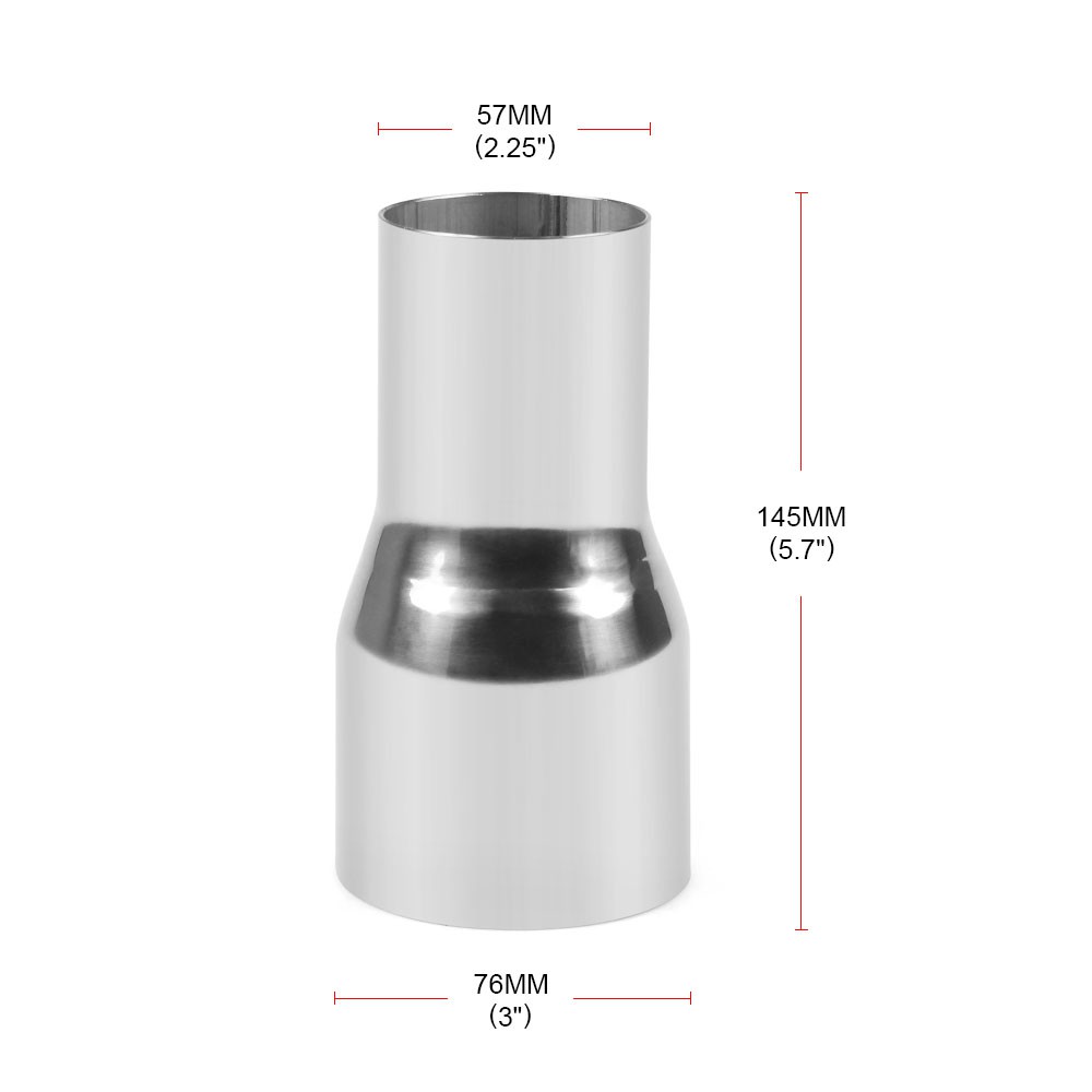 OD:2" 2.25'' 2.5'' 3'' Inch Stainless Steel Car Tapered Standard ...