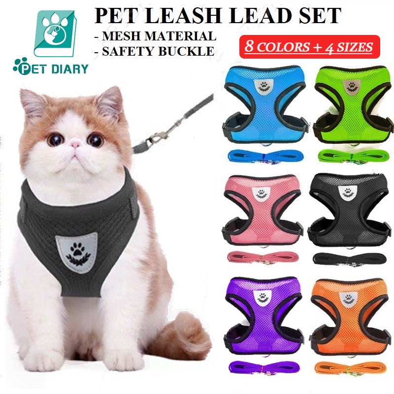 Pet Leash Cat Harness and Leash for Cat Adjustable with Leash ...