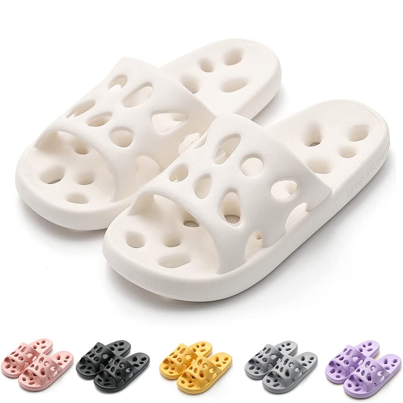 Shower Slippers for Men Women, Quick Drying Bathroom Slippers with ...