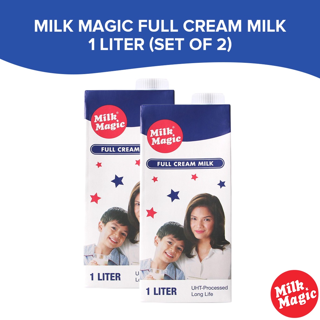 Milk Magic - Full Cream Milk 1 Liter (Set of 2) - EXP Date: November 18 ...