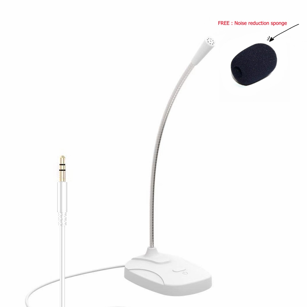 3.5mm Desktop Microphone PC Computer Mic Gaming Chatting Online Class ...
