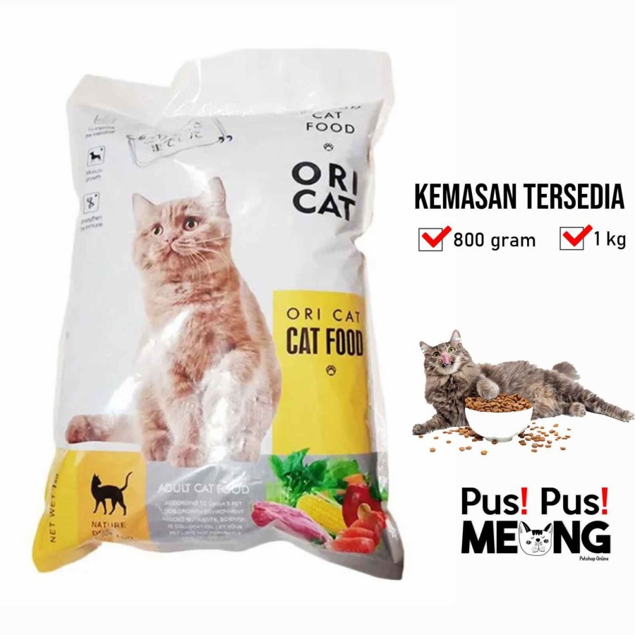 Oricat CAT FOOD REPACK adult 1kg - 800gram | Shopee Philippines