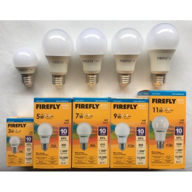 FIREFLY BASIC SERIES LED BULB DAYLIGHT 3W 5W 7W 9W 11W 13W | Shopee ...