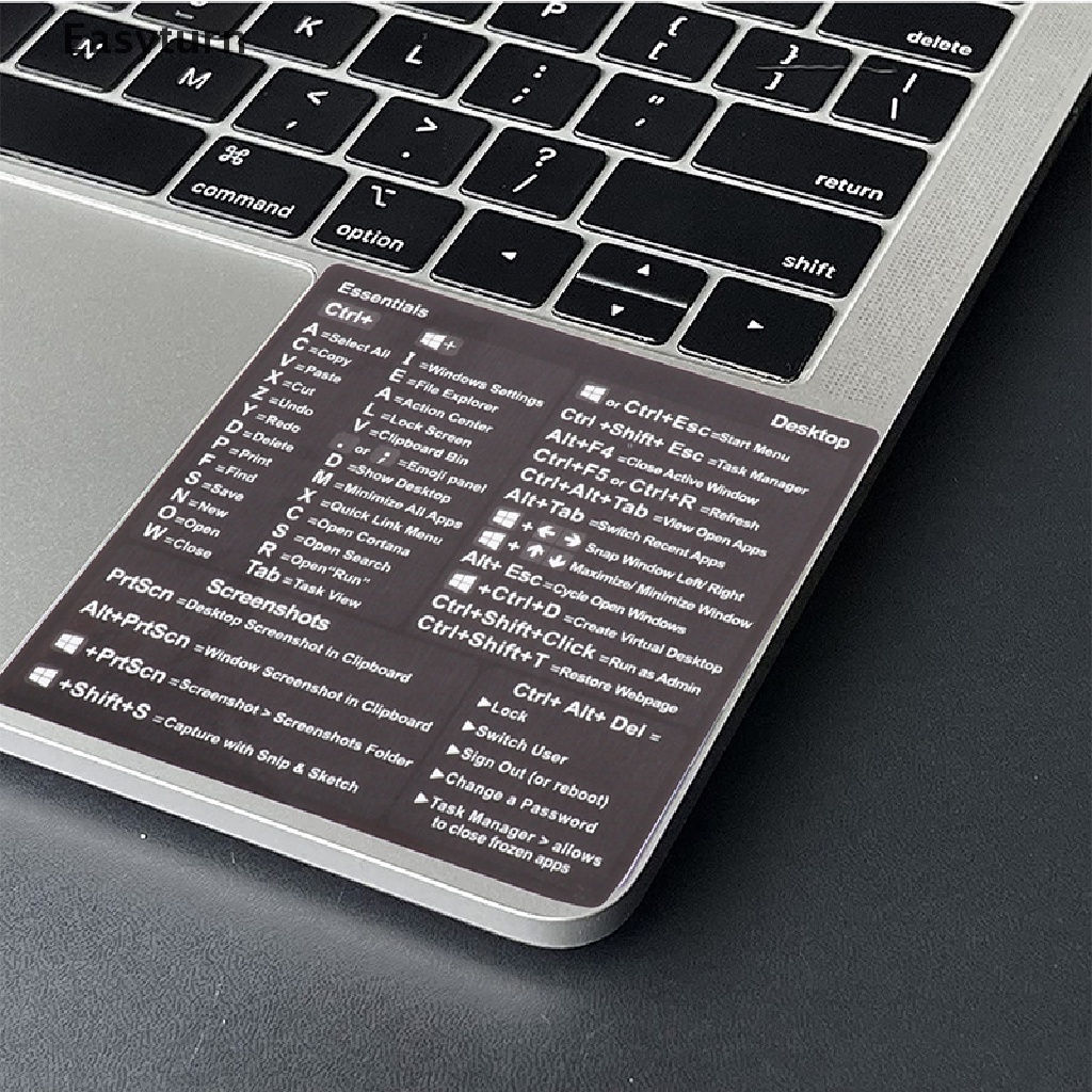 Easyturn Windows PC Reference Keyboard Shortcut Sticker Adhesive for PC ...
