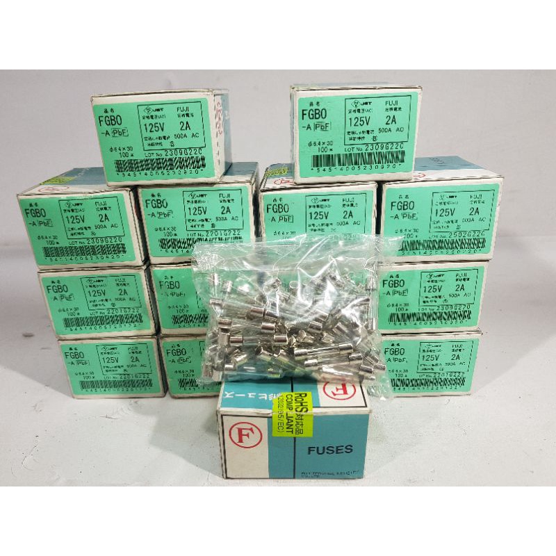 Fuse Glass 125V 2A Fuji 15pcs fuse for 100 pesos only (Original Made in ...