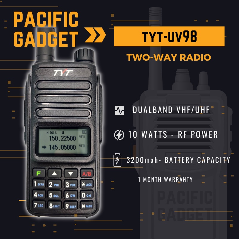 TYT UV98 Dual Band 10 Watts Handheld Two Way Radio | Shopee Philippines