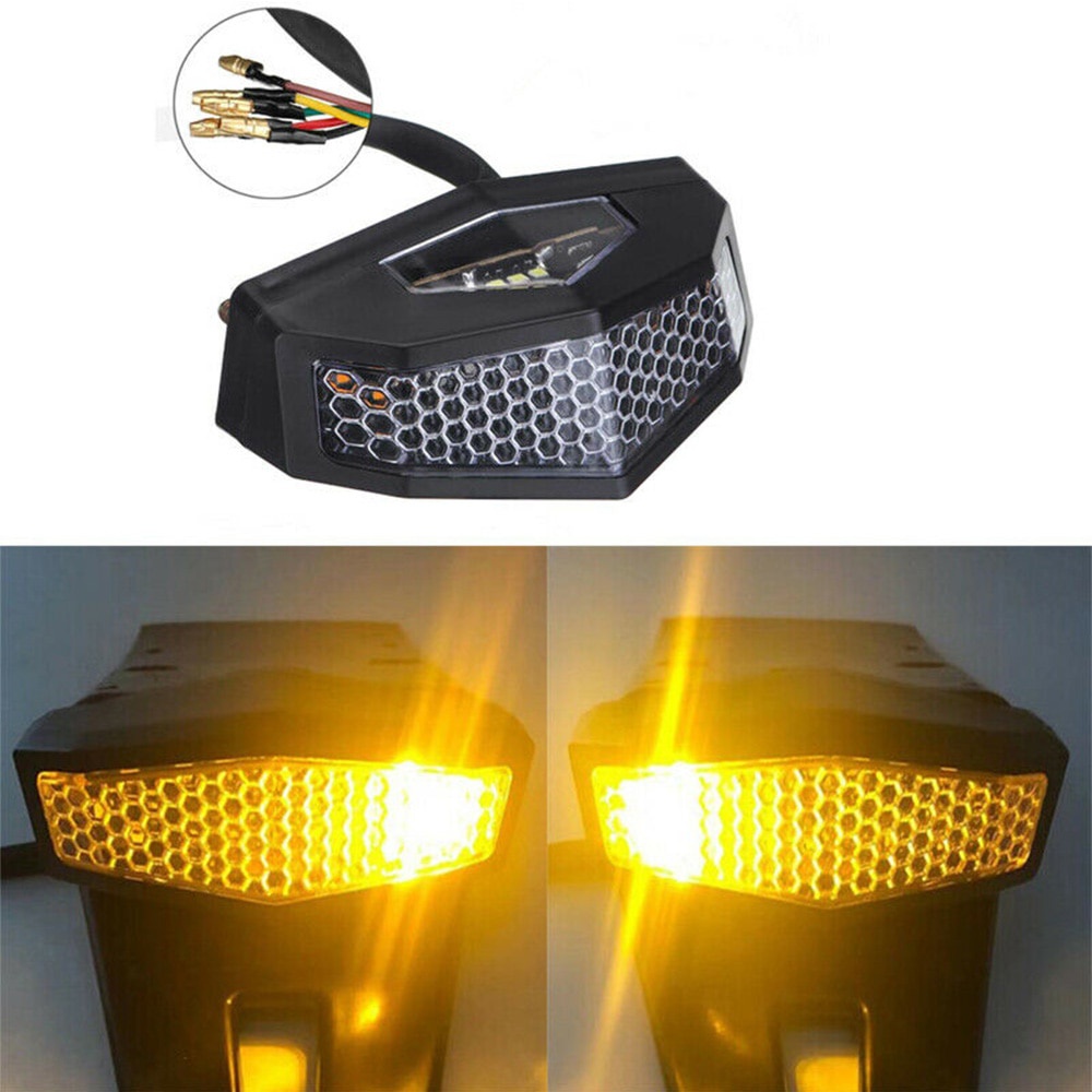 1pcs 12V Universal Motorcycle LED Rear Fender Brake Stop Tail Light ...