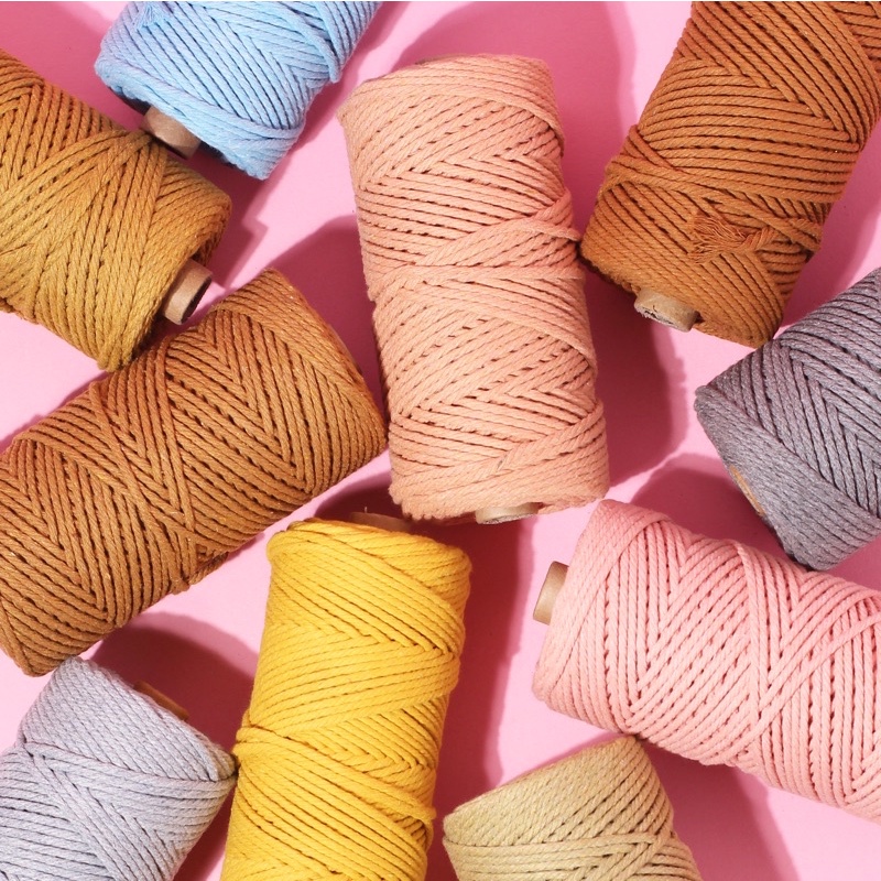 Macrame rope - 3mm 4-ply twisted cotton ropes | Shopee Philippines