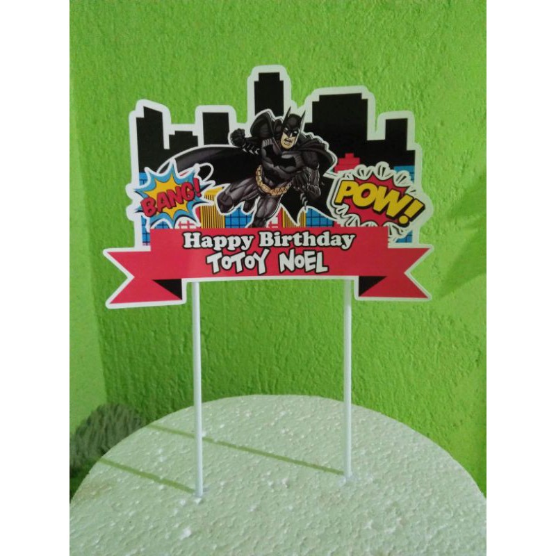 Batman Cake Banner Customized Theme (with name,age) | Shopee Philippines