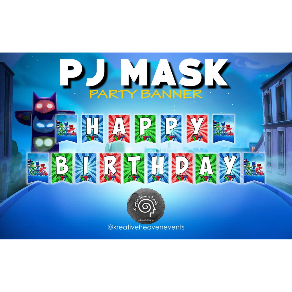 PJ Mask Themed Party Banner (KHE-PJ001) | Shopee Philippines