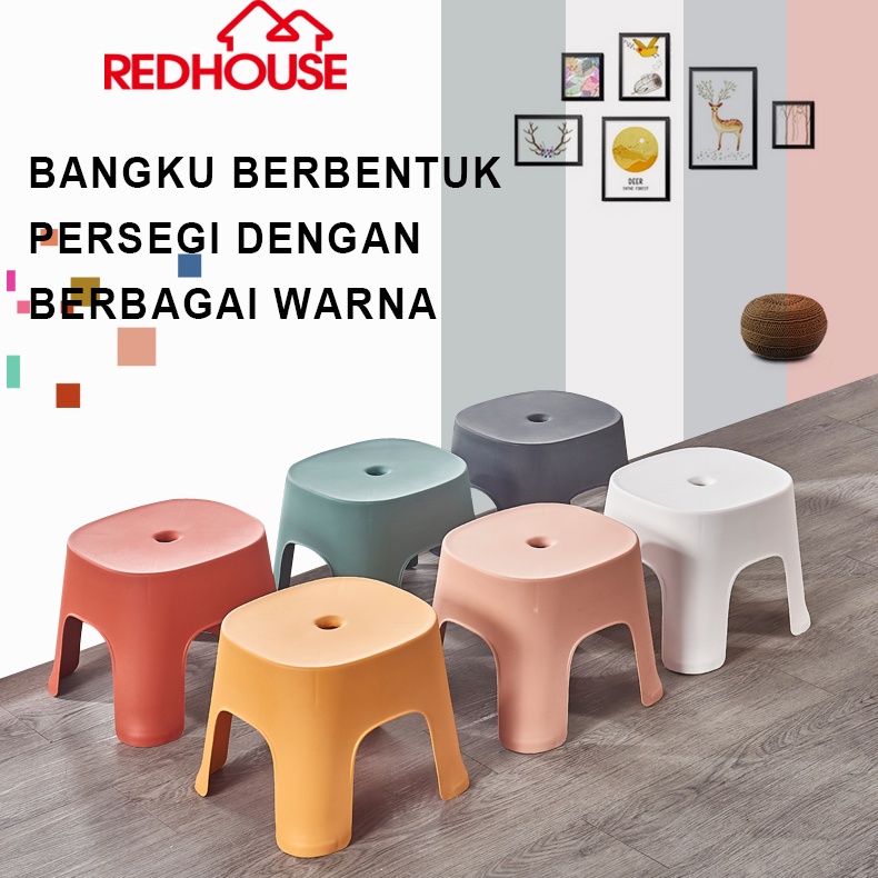 RED HOUSE Plastic Squatting Stool squat chair | Shopee Philippines