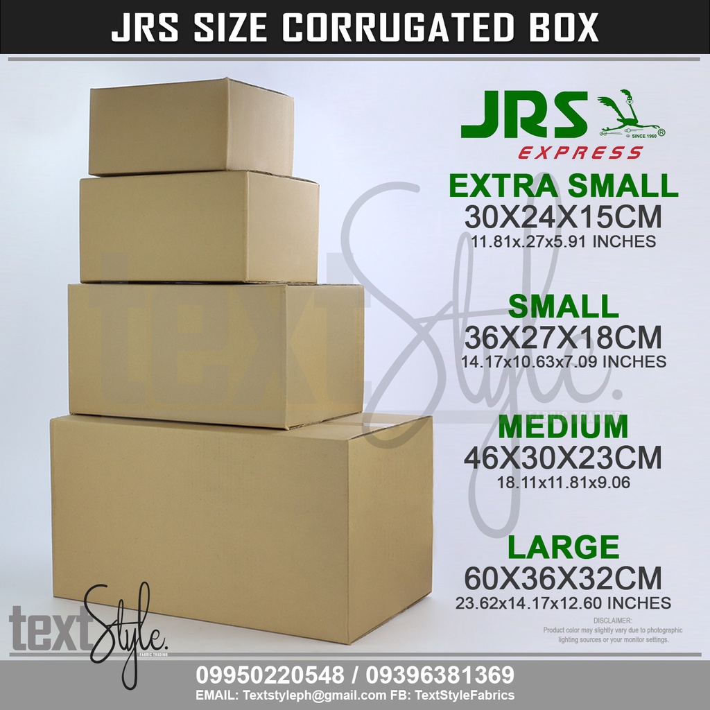 Textstyle Corrugated Box JRS EXPRESS Size Corrugated Shipping Kraft Box ...