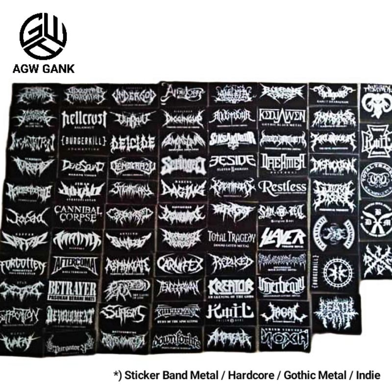 Metal Band Sticker/ Rock Metal Band/Hardcore/Indie/Gothic Metal ...