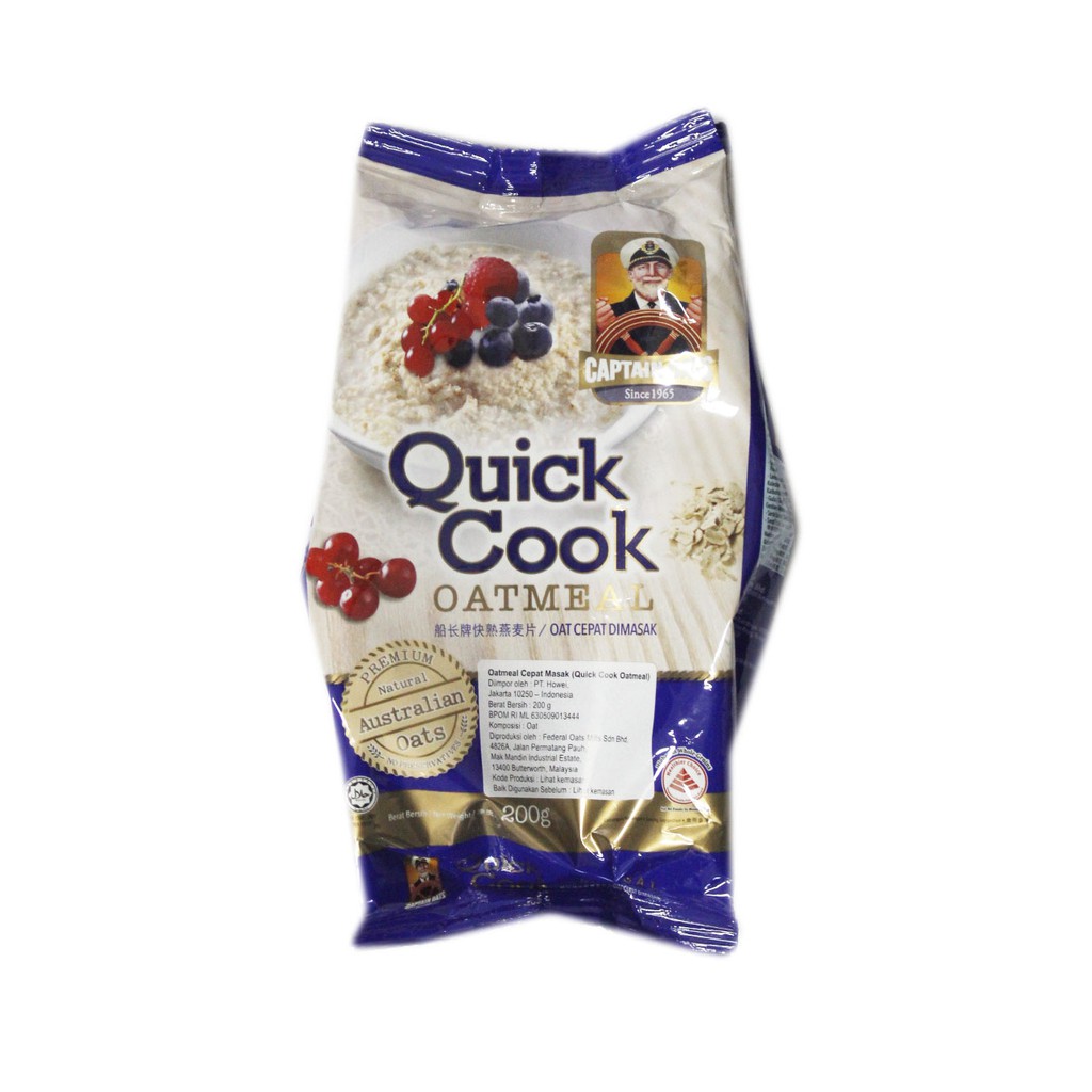 Captain OATS QUICK COOK OATMEAL 200G | Shopee Philippines