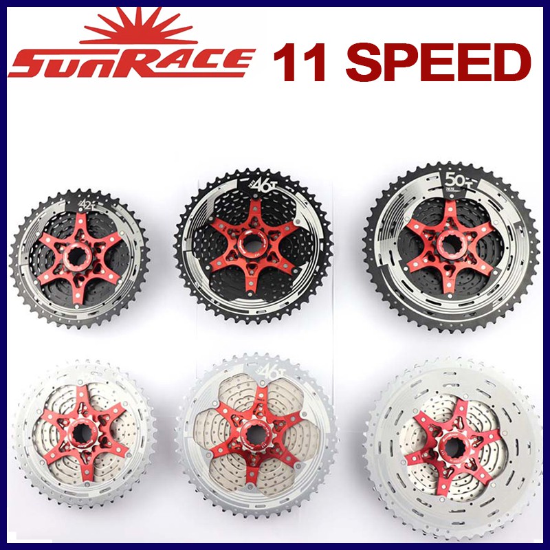 SunRace CSMS8 CSMX8 CSMX80 11 Speed Wide Ratio Cassette Mountain Bike 11-42T 11-46T 11-50T ...