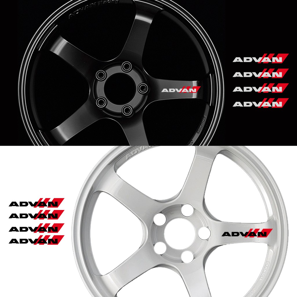 Advan Racing Mags Decals Car Sticker 4pcs good for 4 wheels | Shopee ...