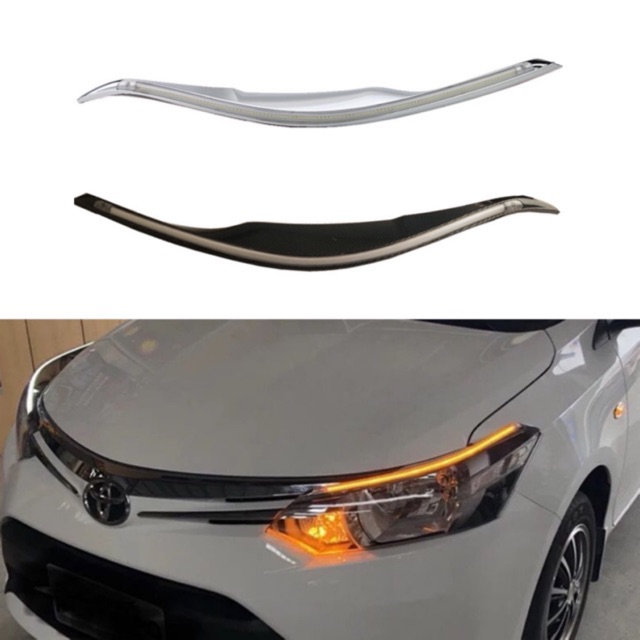 VIOS LED DRL Daylight Electroplating Carbon lamp eyebrow eyelid ...