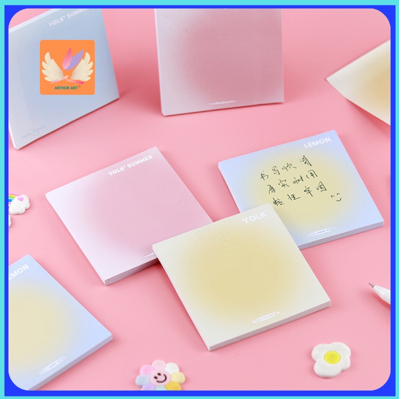 ARThur 50 Sheets INS Gradient Color Sticky Notes School&Office Mini ...