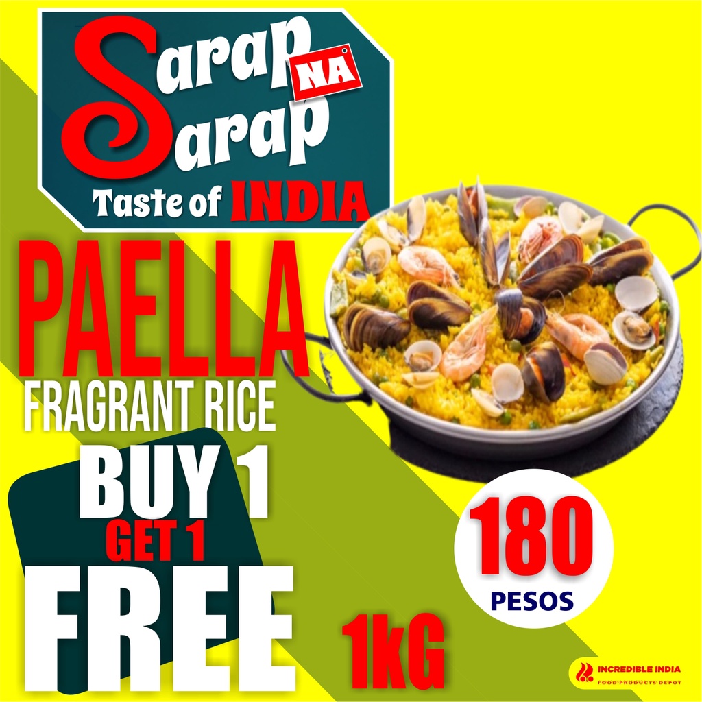 SARAP NA SARAP Paella Long Grain Rice In Pouch 1KG Buy 1 Get 1 Free ...