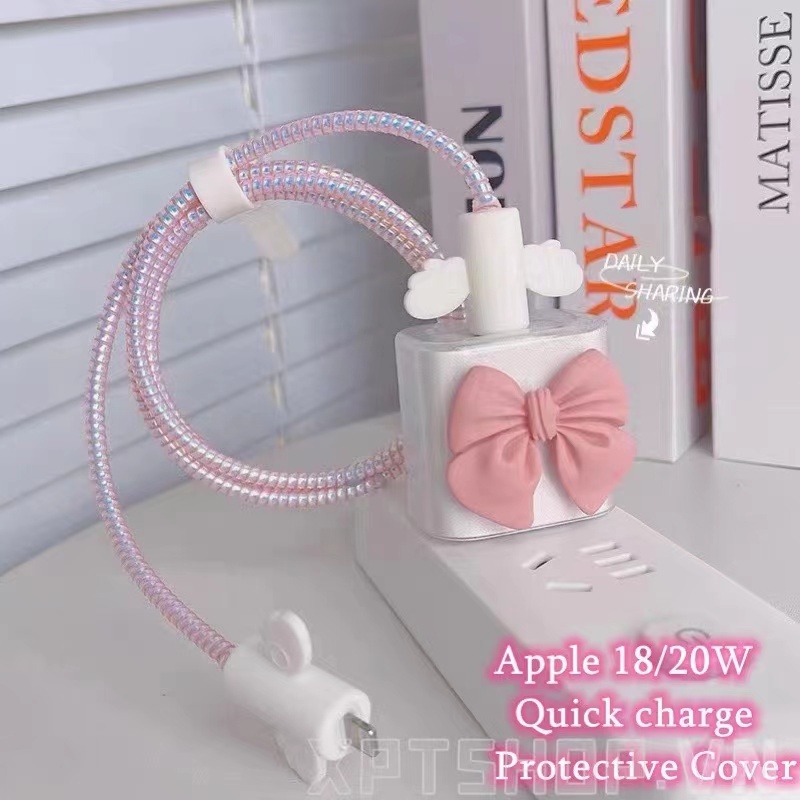 【Combination protection】Stereoscopic Bow 18/20W Charging Cable and ...