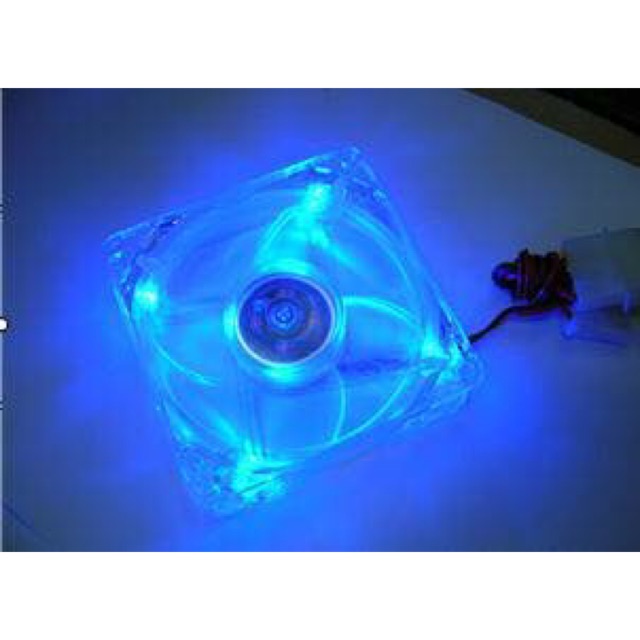 Transparent mini CPU fan with blue LED 80mm | Shopee Philippines