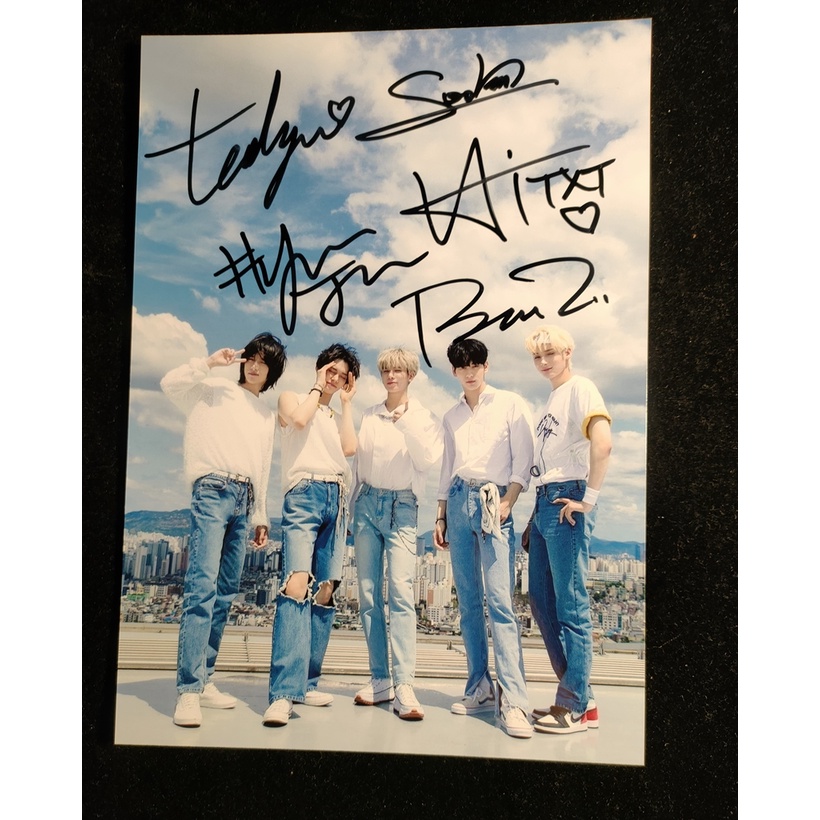 Korean Men Group Combination TXT Group Autographed Photo 23cm Various ...