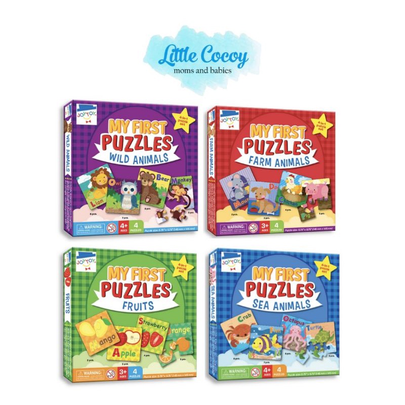 JOYTOY My First Puzzle (Fruits, Sea Animals, Farm Animals, Wild Animals ...