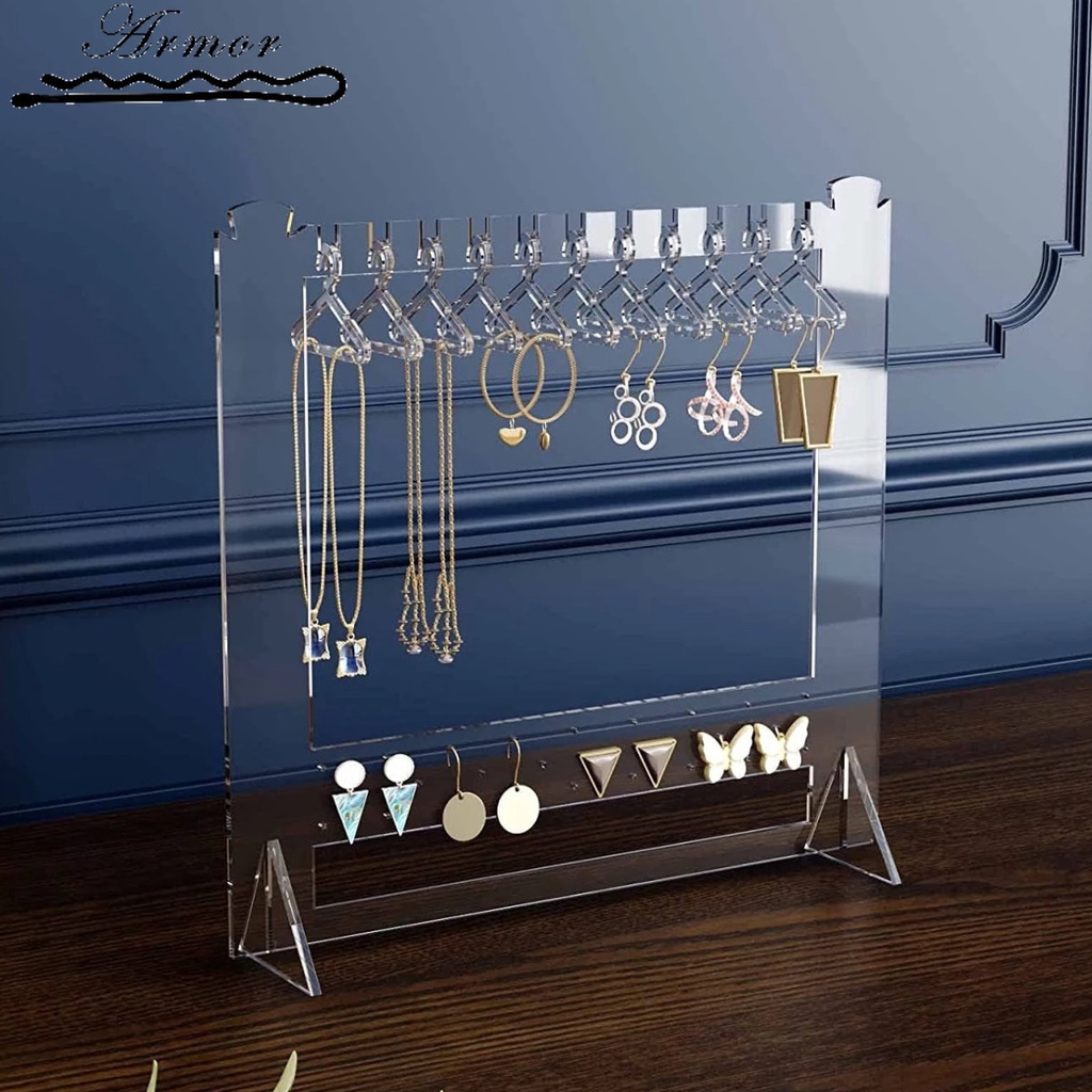Fashion Mini Hanger-shaped Jewelry Storage Rack Acrylic Jewelry Mini ...