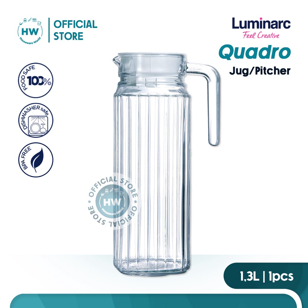 Luminarc Quadro Teapot/Jug/Pitcher 1,3L - 1pc | Shopee Philippines