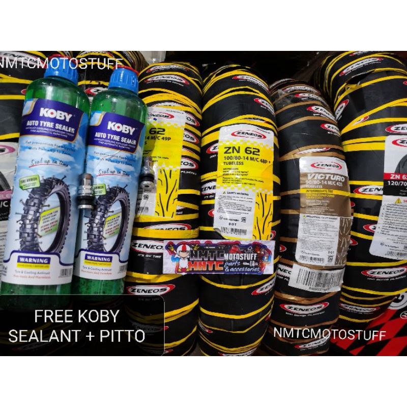 ZENEOS TIRE ZN62/ VICTURO FREE KOBY SEALANT + PITTO 120-70/110-70/100 ...