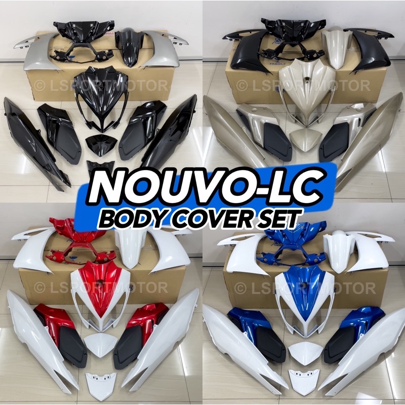 YAMAHA NOUVO-LC BODY COVER SET (BLACK/BMC-P.WHITE/RM7+WHITE/GOLD ...