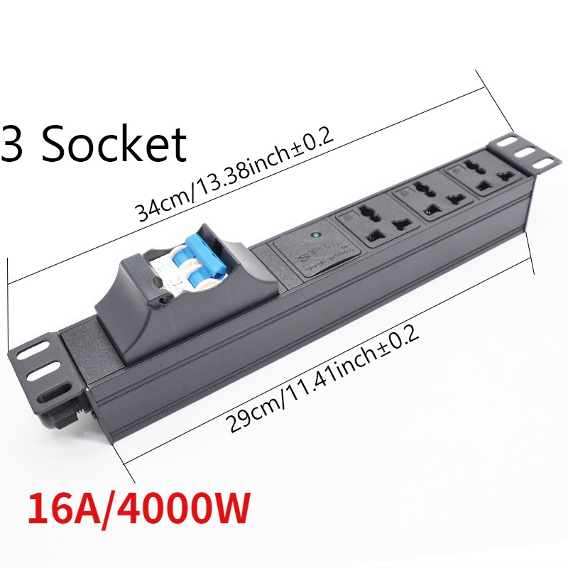 Server Rack Power Distribution Unit PDU Power Strip 2 - 9 Outlets with 16/32A Circuit Breaker ...