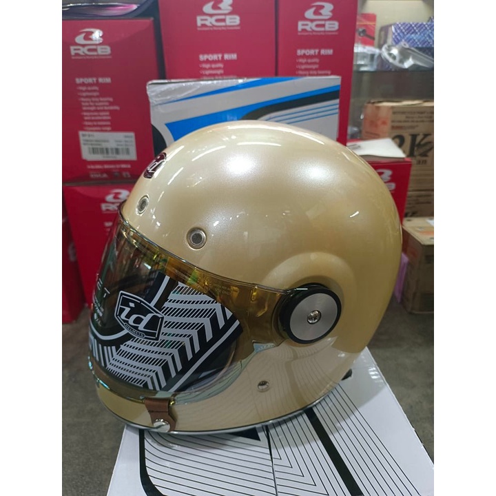 ID ROCKET HELMET CLASSIC PLAIN COLOR WITH FREE BUBBLE SHIELD (FULL FACE ...