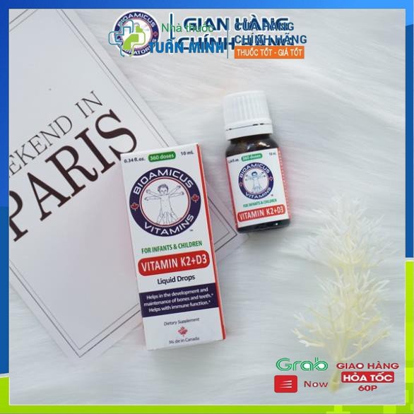 Bioamicus Vitamin D3K2 Oral Syrup Supports Calcium Absorption, Boosts ...