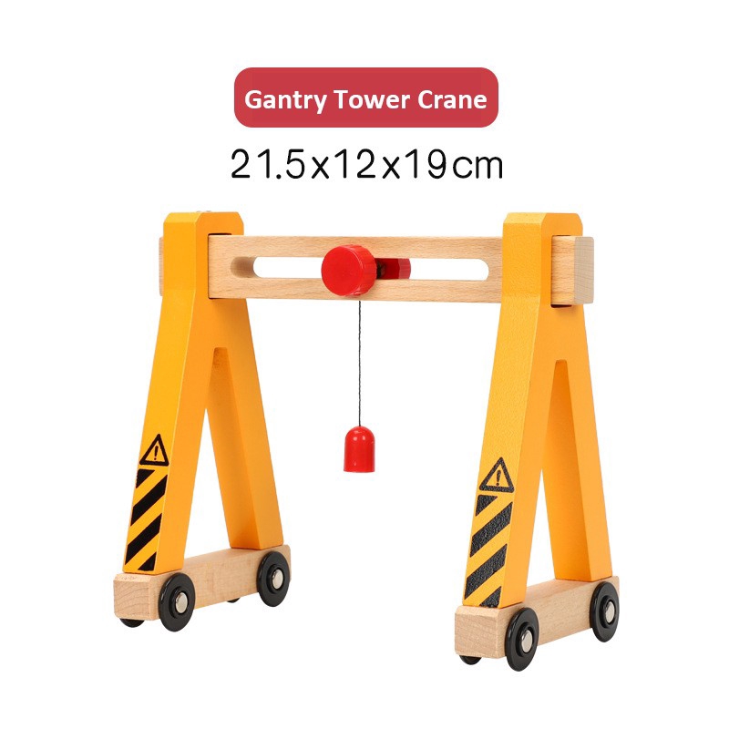 Wooden Cranes Toys Wooden Train Track Railway Accessories Cranky Move ...