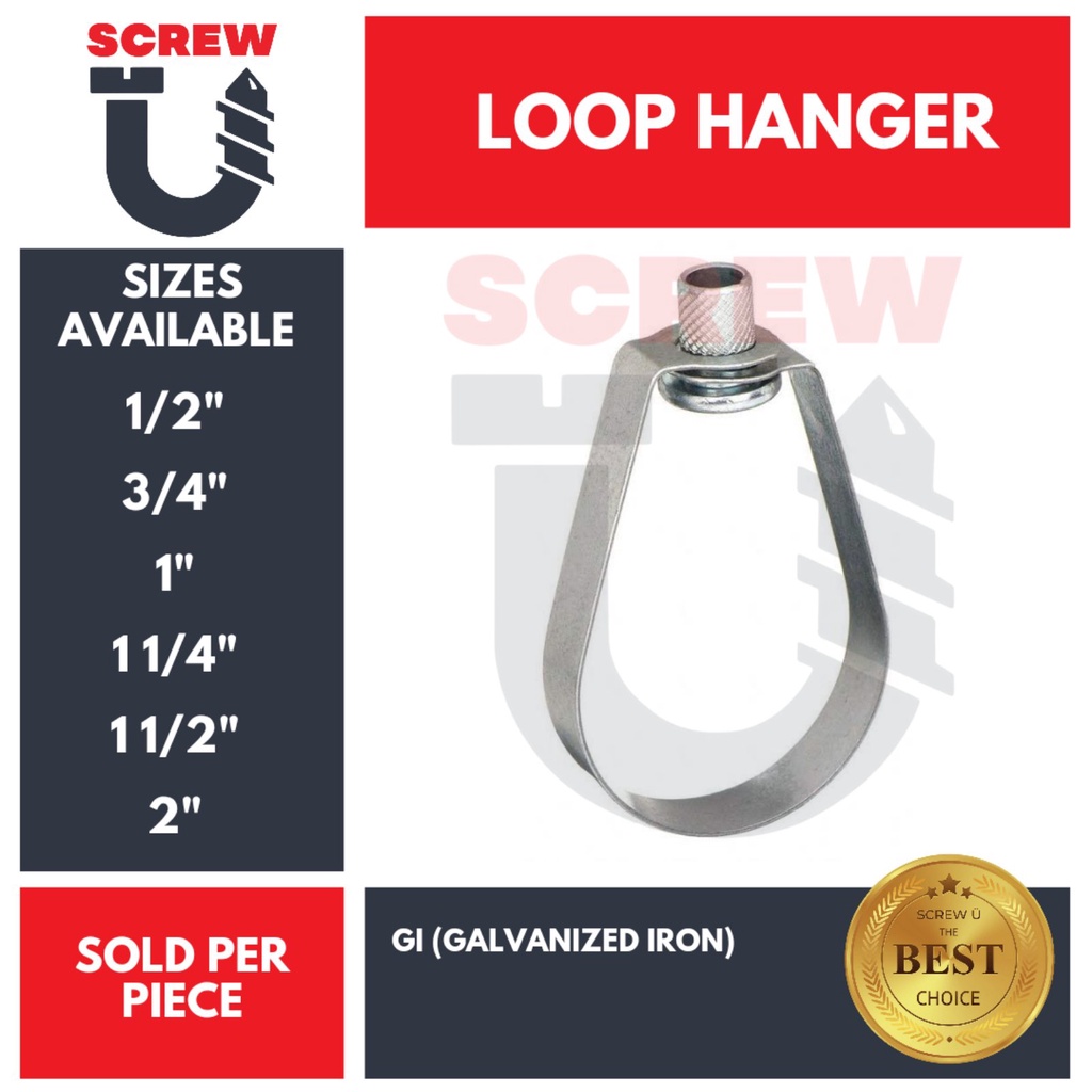 Loop hanger 1/2 | 3/4 | 1 | 1-1/4 |1-1/2 | 2 (sold per piece) | Shopee ...