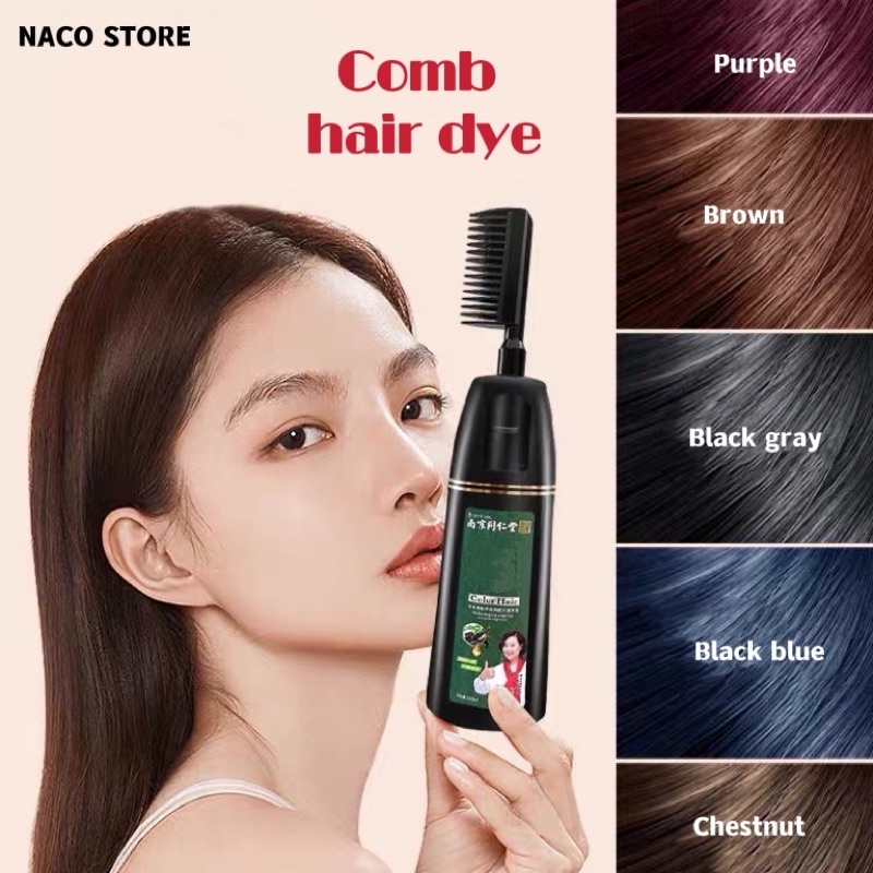Permanent Hair Coloring Comb Hair Dye 200ml Comb Hair Dye Cream No Mix ...