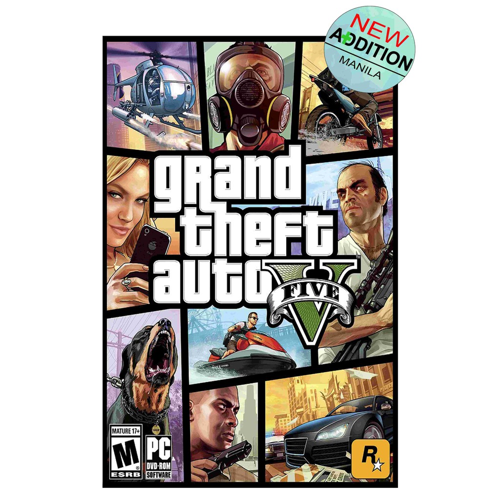 GTA 5 GAME COVER POSTER LARGE 33cm X 50cm | Shopee Philippines