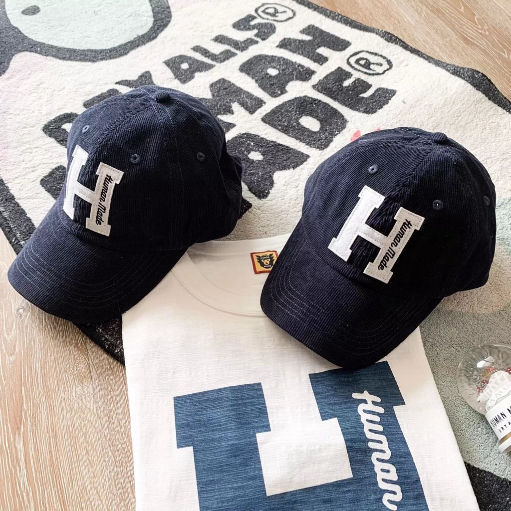 Human Made Corduroy Fabric Cap Large H Embroidery Design Baseball Cap ...