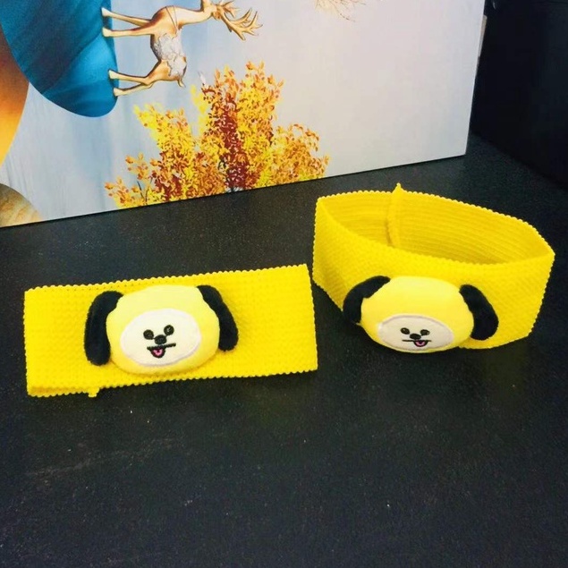 Korean turban trendy BTS- BT21 Character Child Turban Plush Headband ...