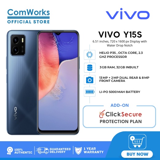 ComWorks Official Store | Vivo Y15s | 32GB / 3GB | 6.51 inches | Shopee ...