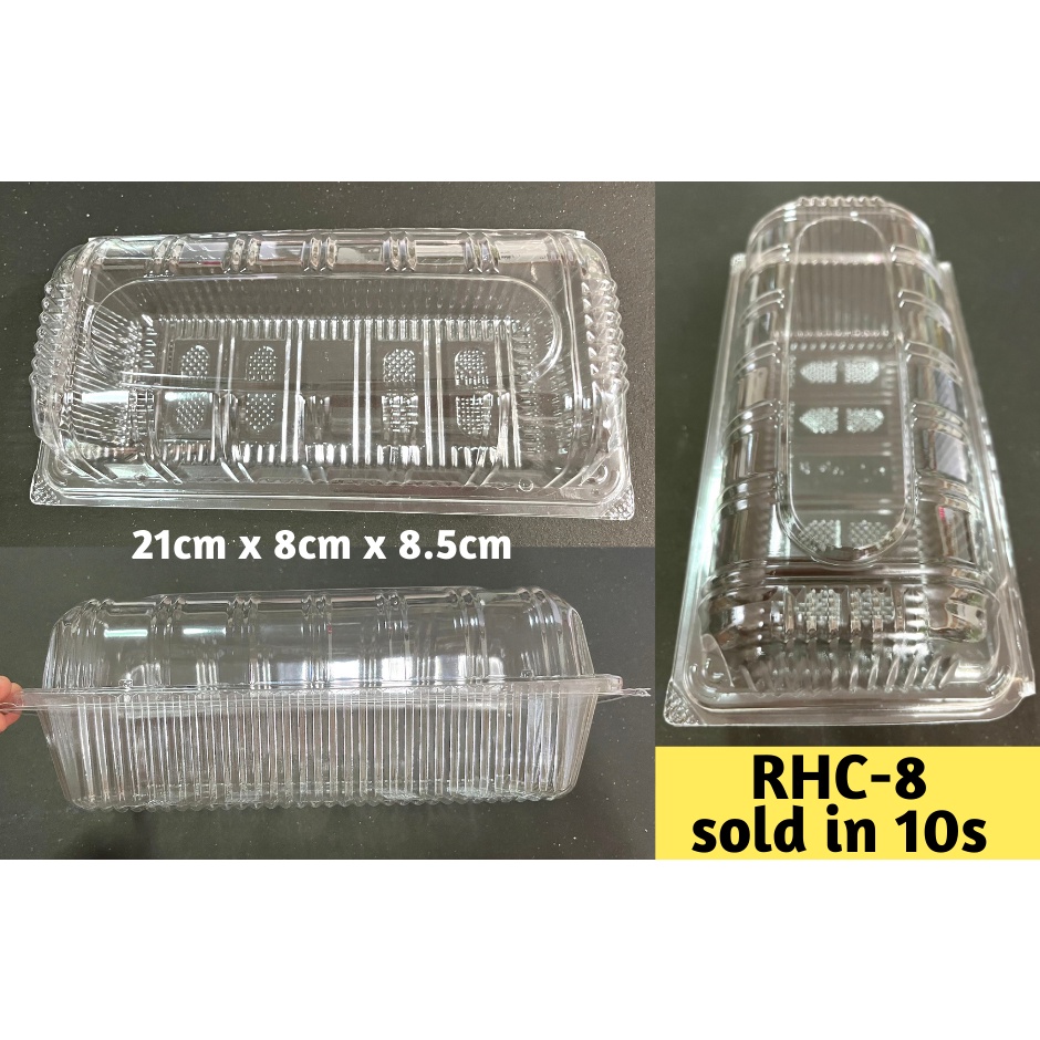 [10 pcs.] RHC-8 half roll cake, jelly roll cake clear clamshell ...