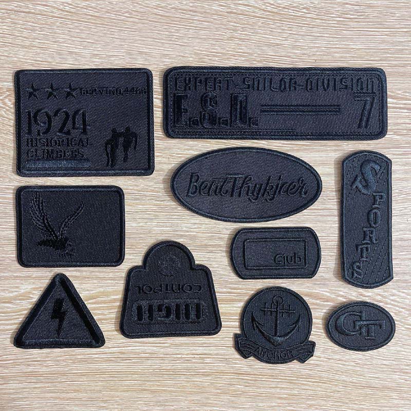 1PCS "SPORTS" "CLUB" Badges Black Embroidery Applique Stickers Self ...
