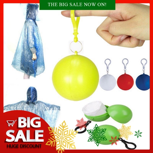 zouyu# Portable Raincoat Ball Raincoat Emergency raincoat Keychain ...