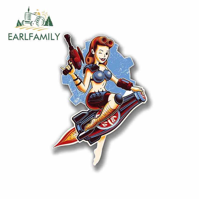 EARLFAMILY 13cm x 9.5cm for Nuka Fallout Pin Up Girl Cartoon Oem Car ...