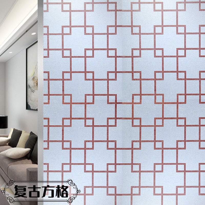 Frosted anti peeping glass sticker window transparent toilet anti light ...