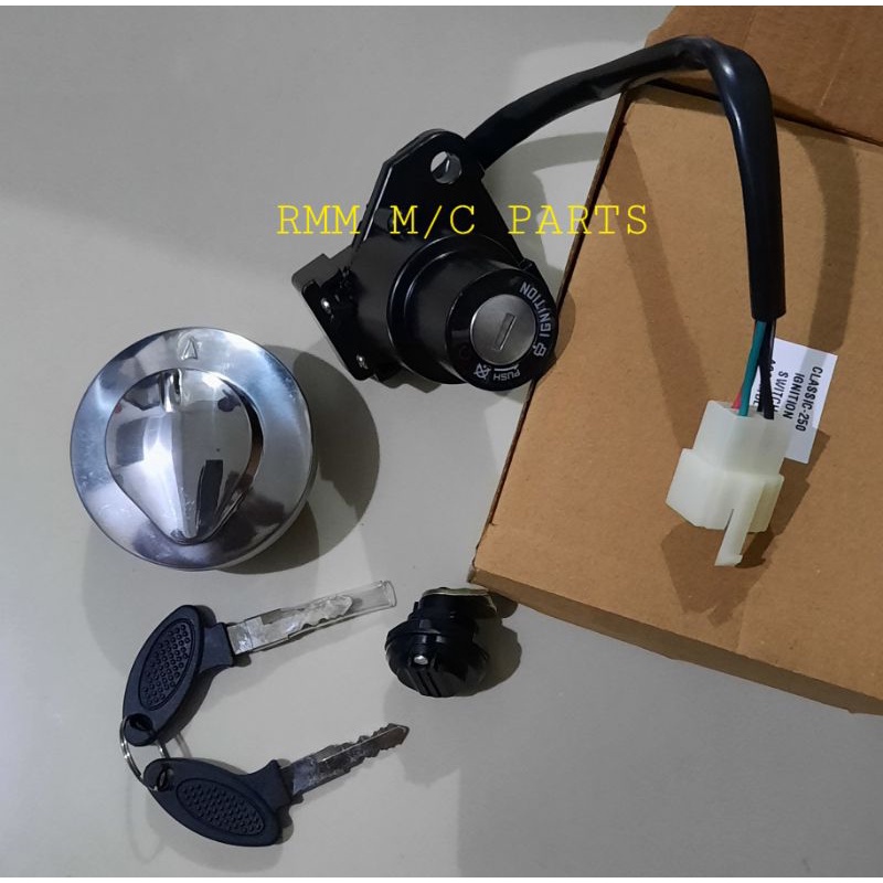 IGNITION SWITCH SET WITH TANK CAP / KEY SET RUSI CLASSIC 250 | Shopee ...