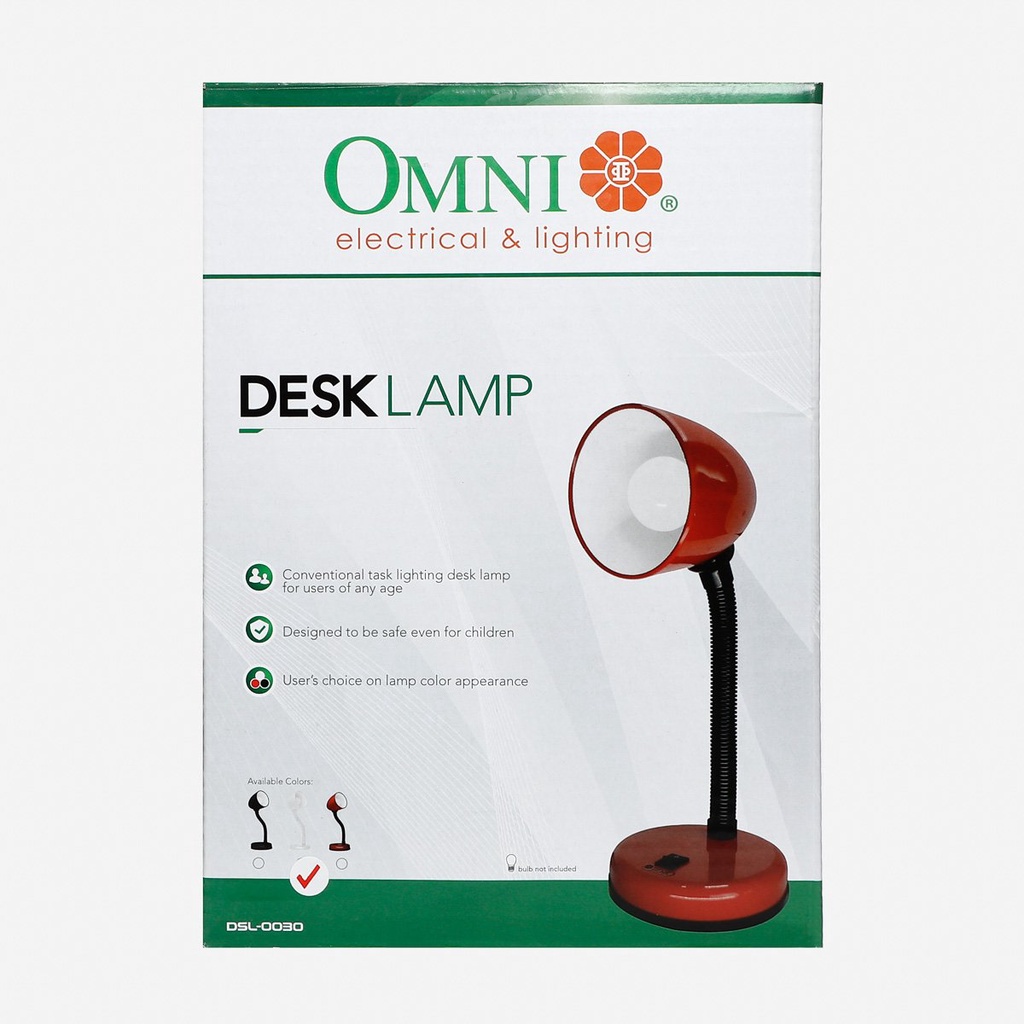 OMNI DSL-0030/W DESKTOP TABLE LAMP WHITE | Shopee Philippines