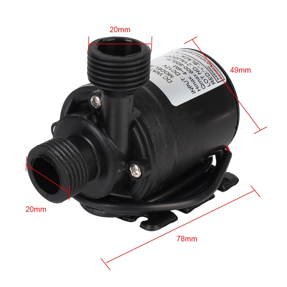 Ultra-quiet 5M Brushless Motor Submersible Water Pump Mini DC 12V Home ...