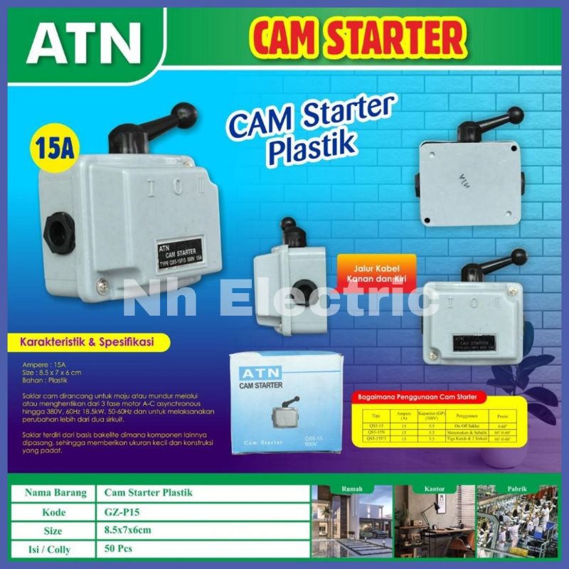 Camstarter 15a Gz Atn - Ohm Genset Switch - Handle Gz On/Off 15a Atn ...